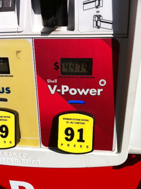 Super Unleaded $4.47 A Gallon Los Angeles California May 3rd 2011 ...