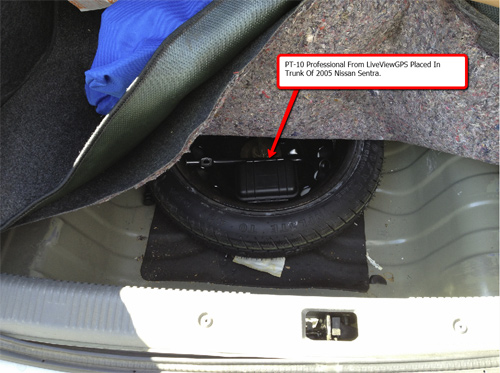 PT-10 Pro GPS Tracker Real World Test Inside Trunk of Car - Live View ...